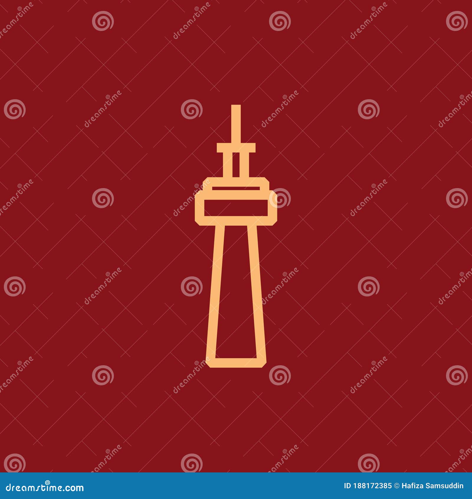 CN Tower. Vector Illustration Decorative Design Stock Vector ...