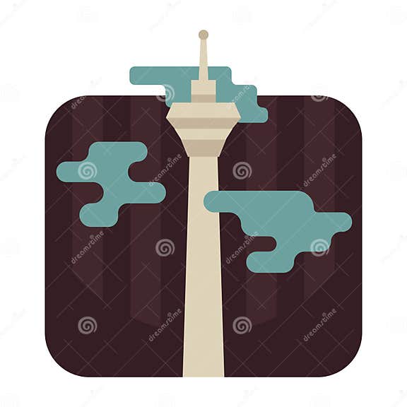 Cn Tower. Vector Illustration Decorative Design Stock Vector - Illustration of touring ...