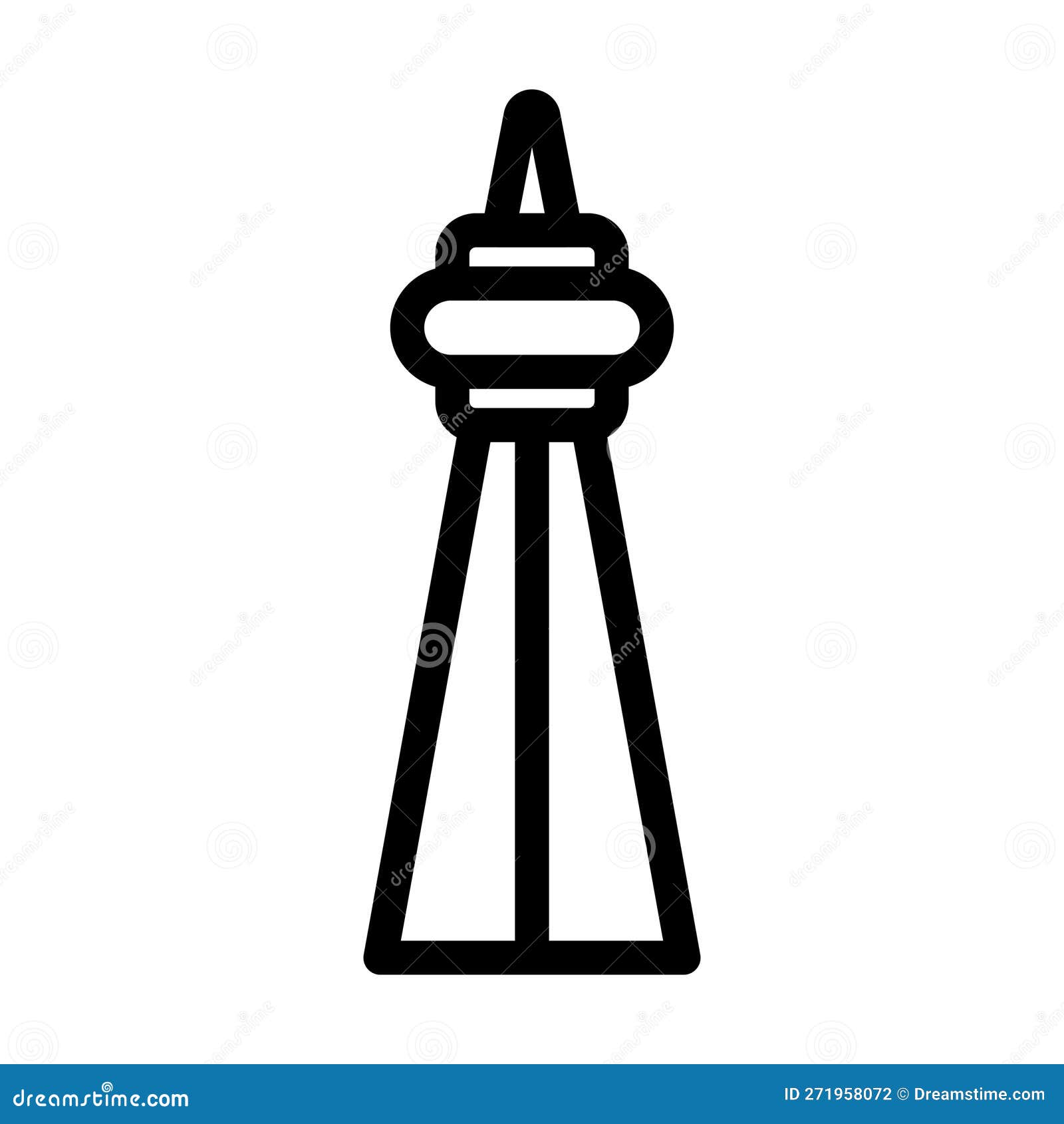 Cn Tower Vector Thick Line Icon for Personal and Commercial Use Stock ...