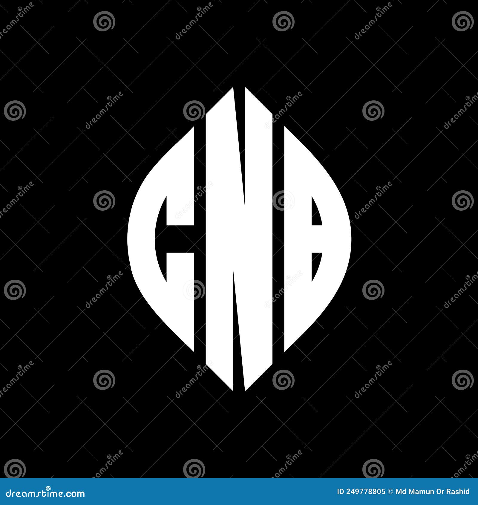 CNB Circle Letter Logo Design with Circle and Ellipse Shape. CNB ...