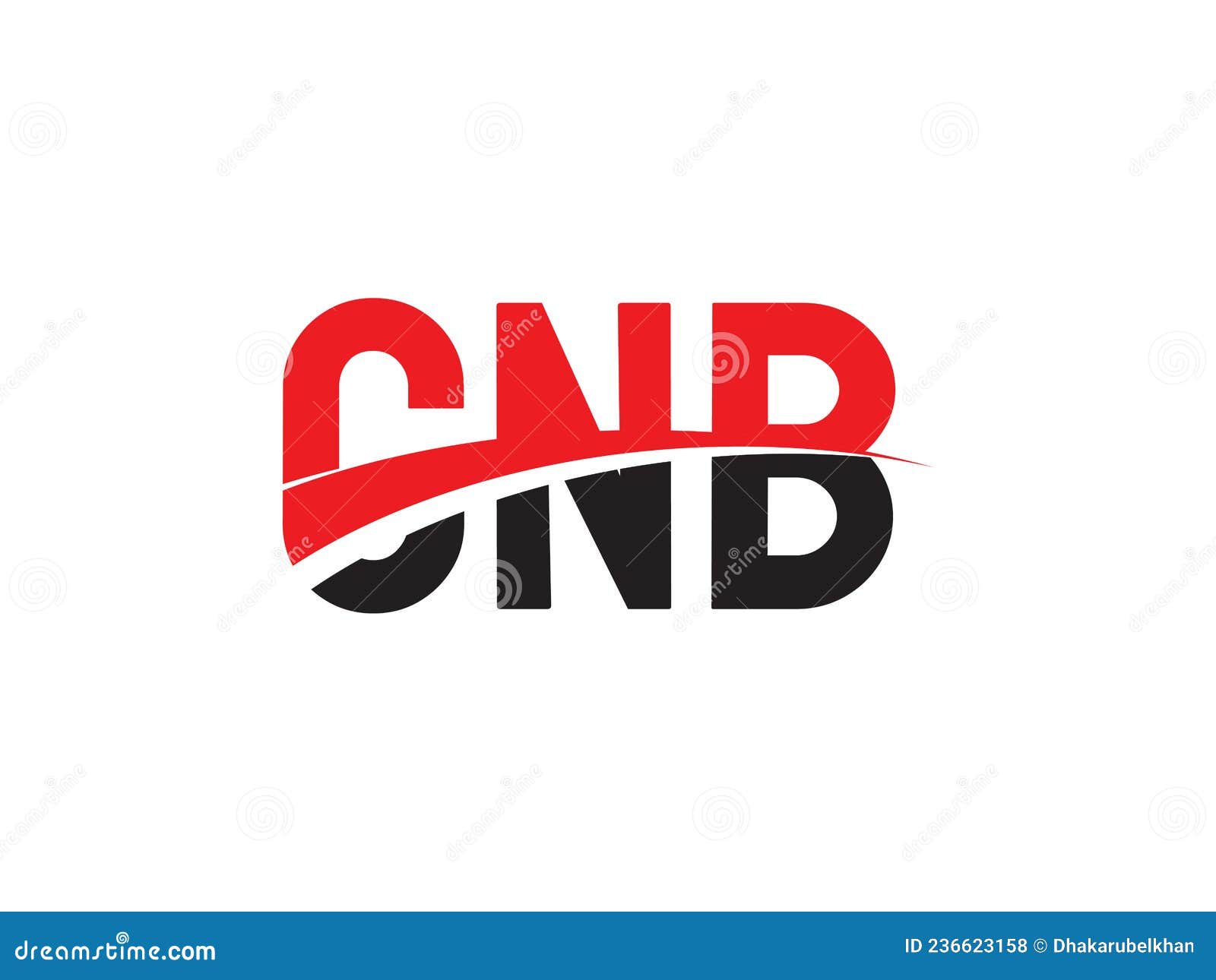 CNB Letter Initial Logo Design Vector Illustration Stock Vector ...