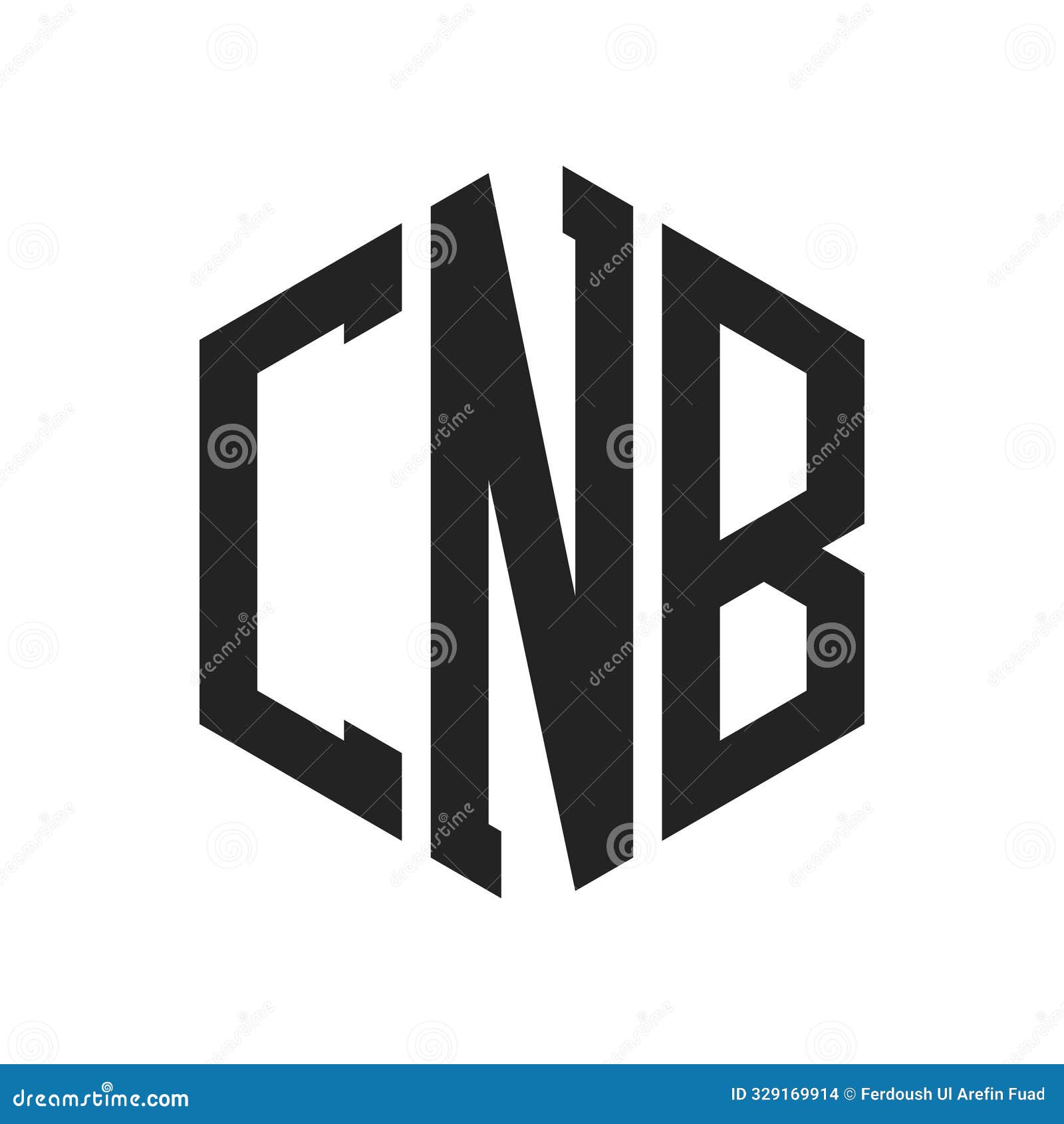 CNB Logo Design. Initial Letter CNB Monogram Logo Using Hexagon Shape Stock Vector ...