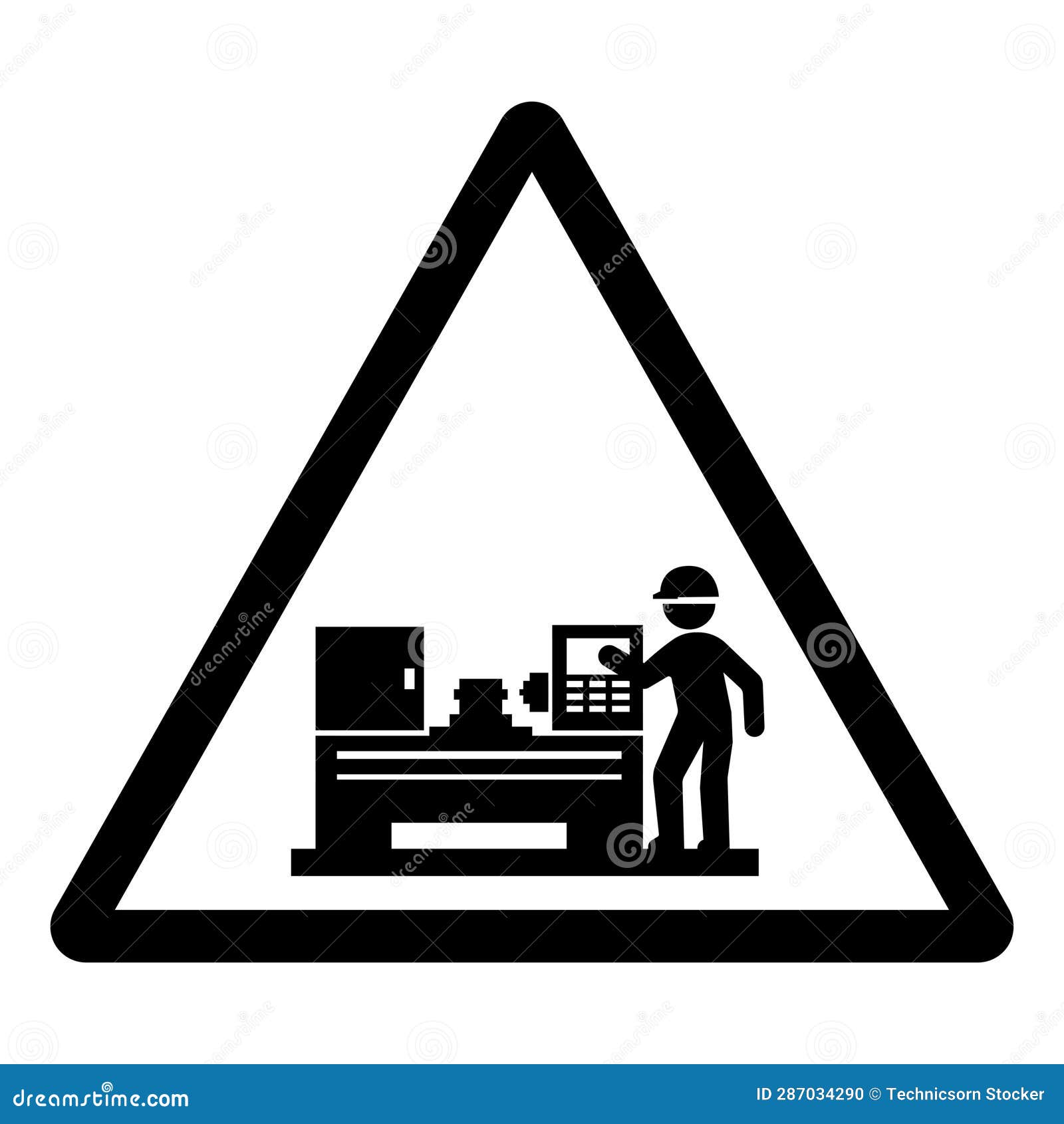 CNC Area Symbol Sign, Vector Illustration, Isolate on White Background ...