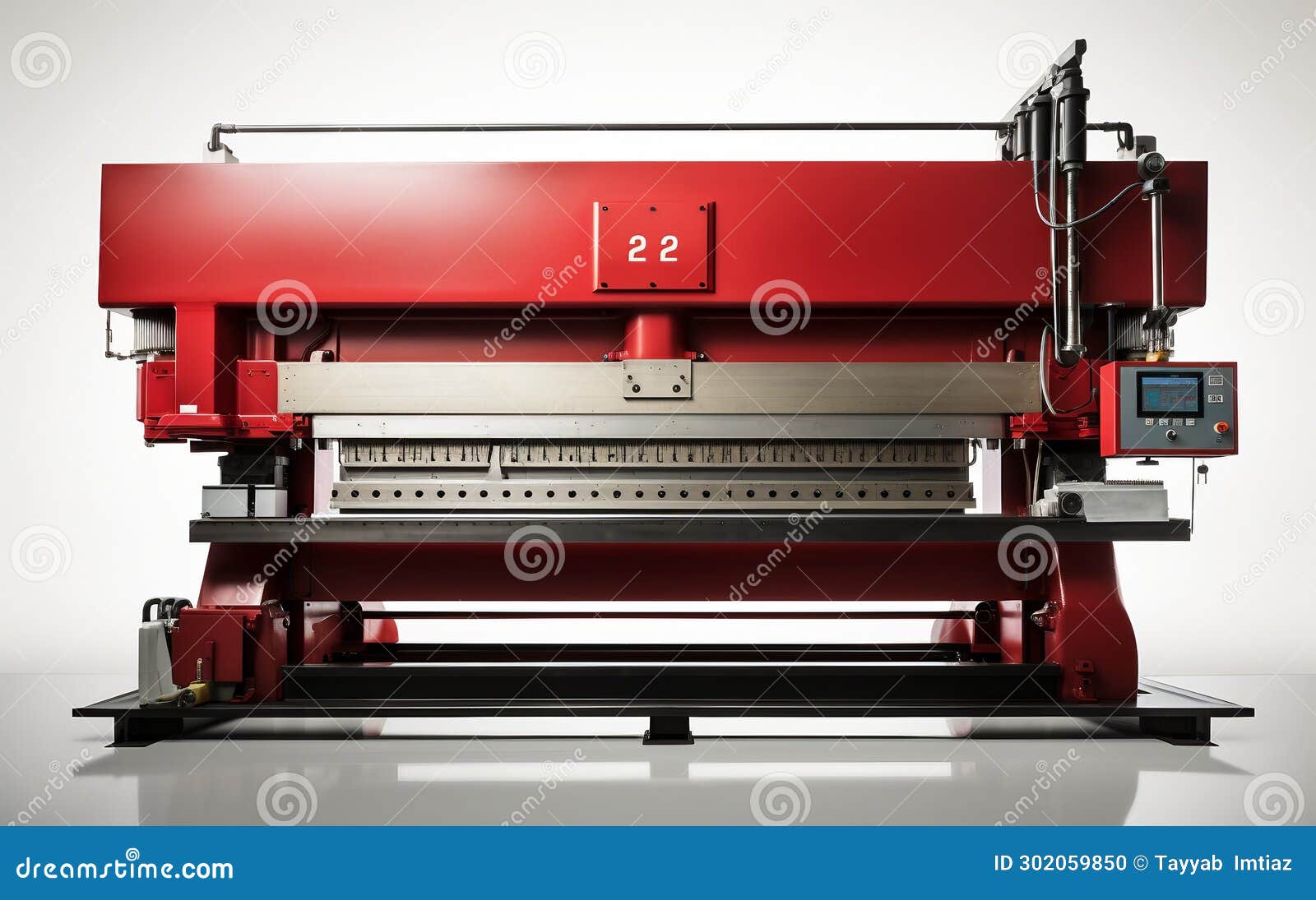 CNC Bending Machine Isolated on White Background. Stock Illustration ...