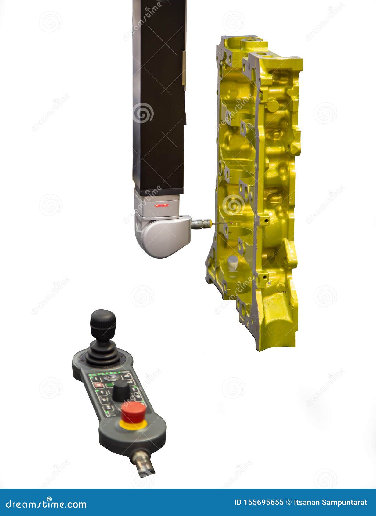 CNC CMM Measuring Robotic stock image. Image of trigger - 155695655