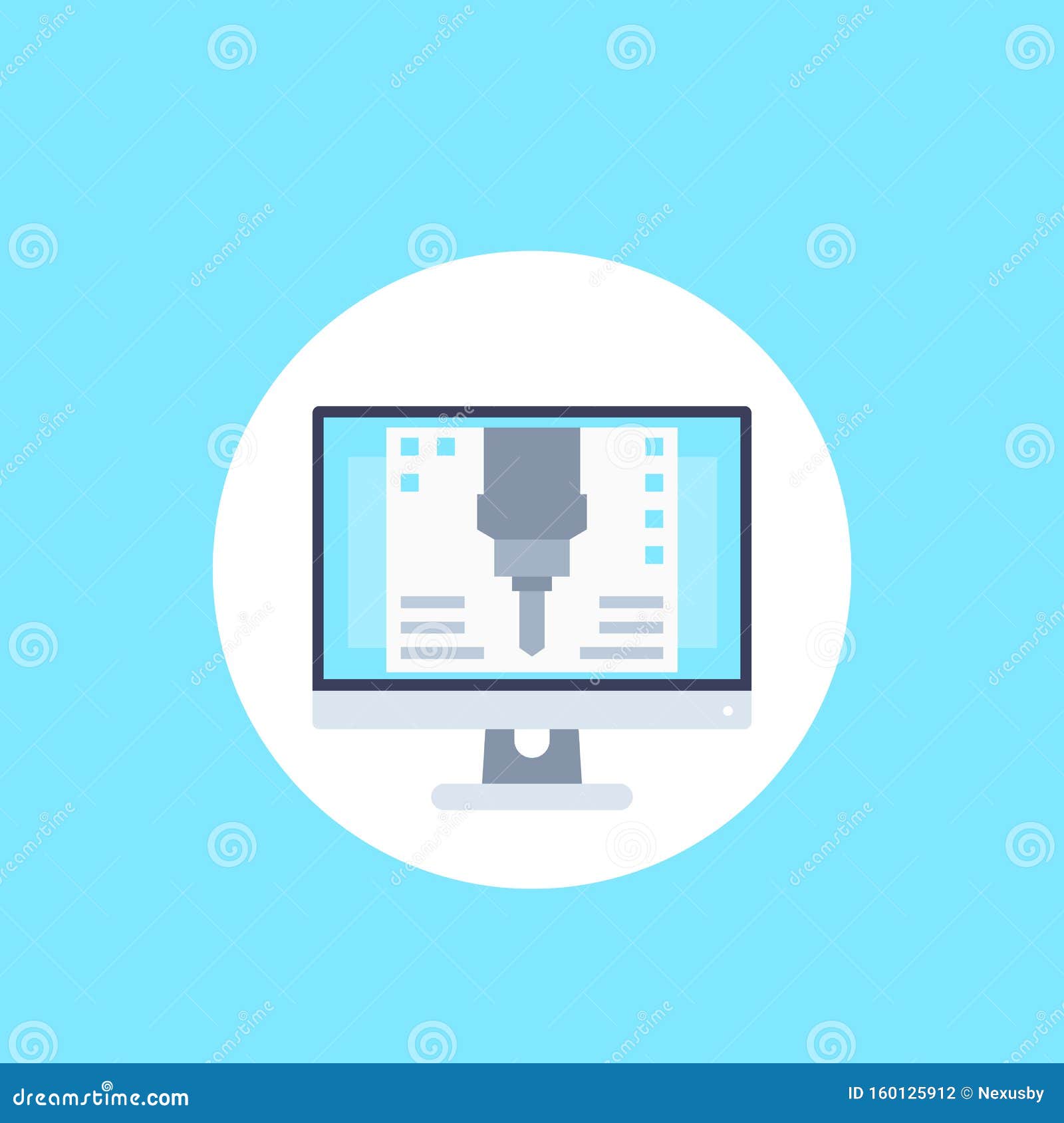 Cnc, Computer Numerical Control Vector Stock Vector - Illustration of ... Cnc, Computer Numerical Control Vector Stock Vector - Illustration of ...