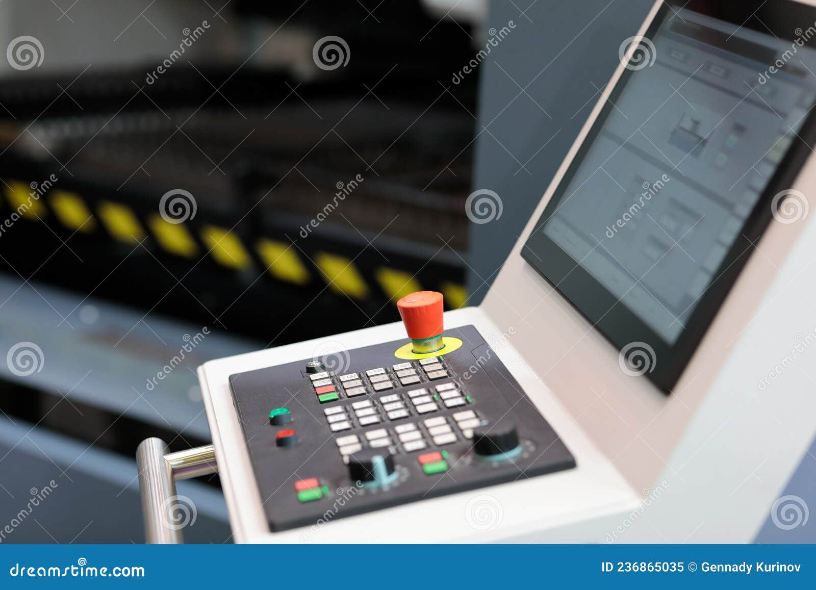 CNC Control Panel of Laser Metal Cutting Machine Stock Image - Image of ...