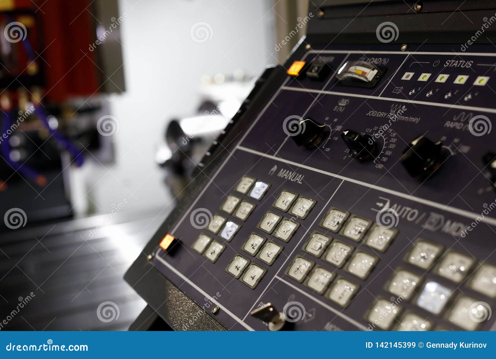 CNC Control Panel of Lathe Machining Center Stock Image - Image of ...