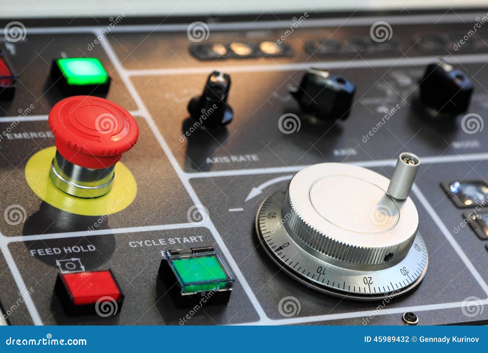 CNC control panel stock photo. Image of dial, keypad - 45989432