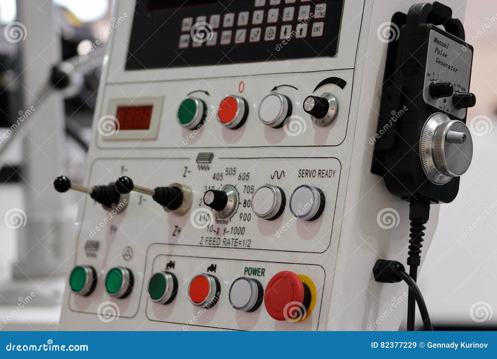Cnc Control Panel with Manual Pulse Generator Stock Image - Image of ...