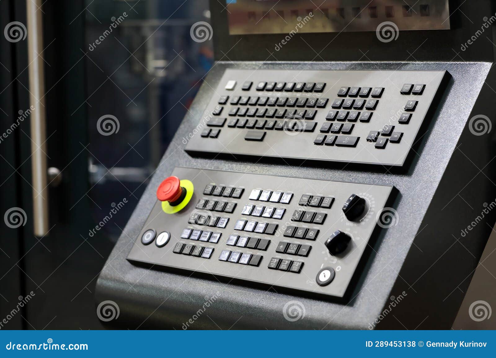 CNC Control Panel of Metalworking VMC Machine Stock Photo - Image of ...