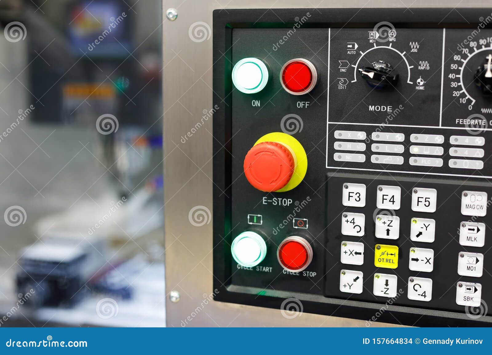 CNC Control Panel of Milling Machine Stock Photo - Image of lathe ...