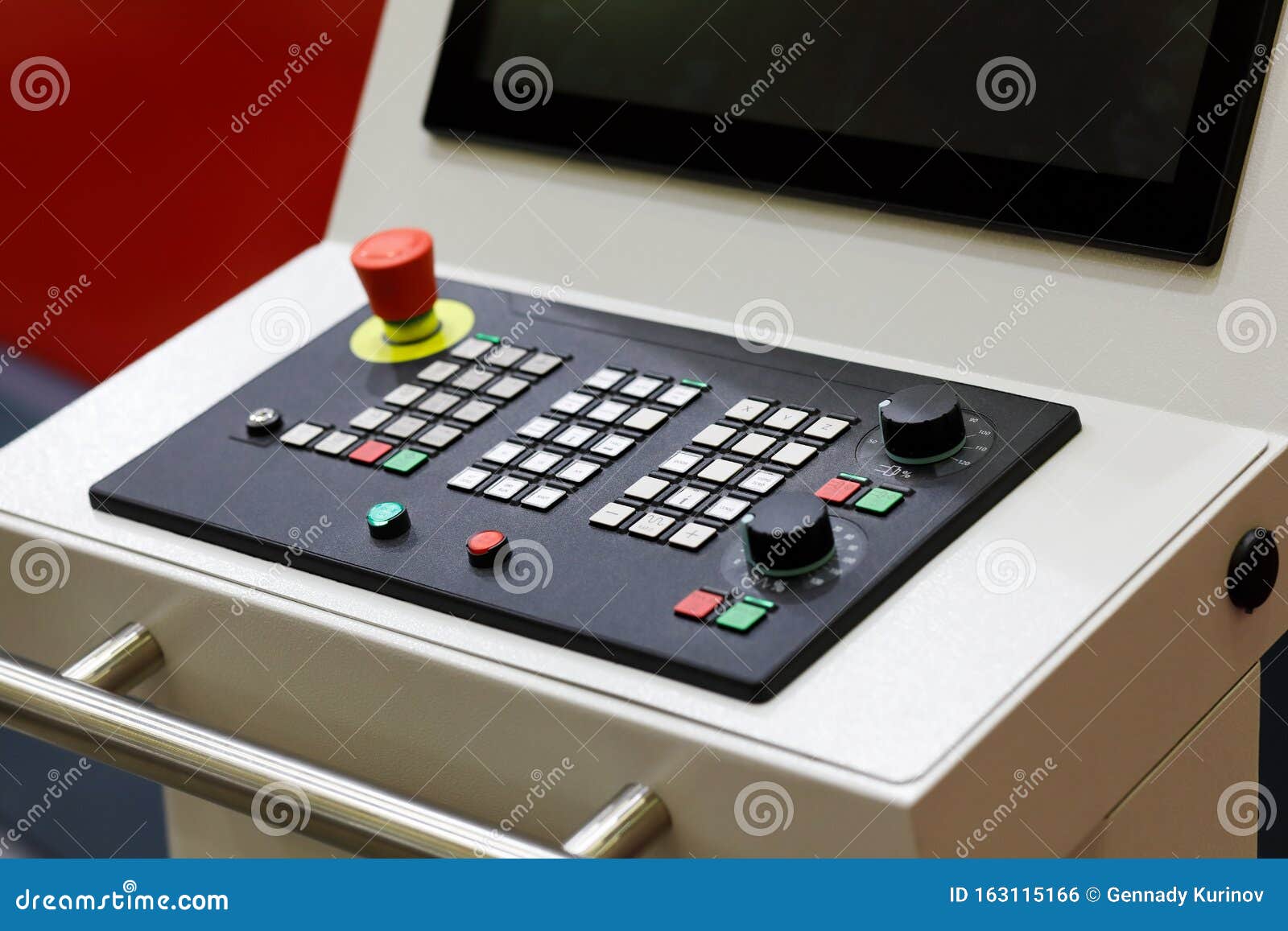 CNC Control Panel of Modern Laser Cutting Machine Stock Photo - Image ...