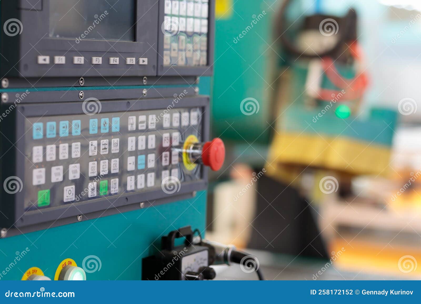 CNC Control Panel of Modern Woodworking Machine Stock Photo - Image of ...