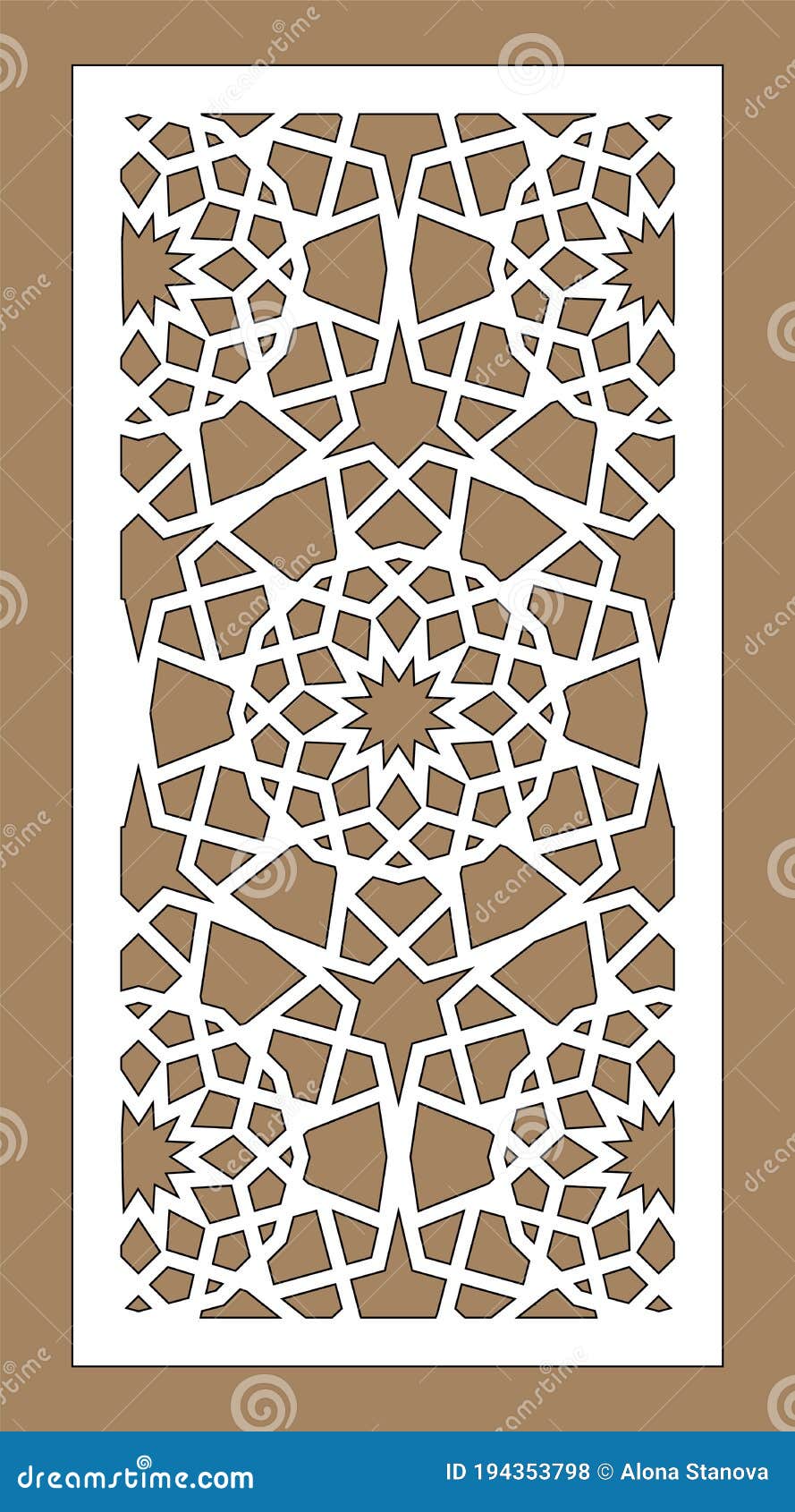 Jali Laser Pattern Design. Set Of Decorative Vector Panels For Laser ...