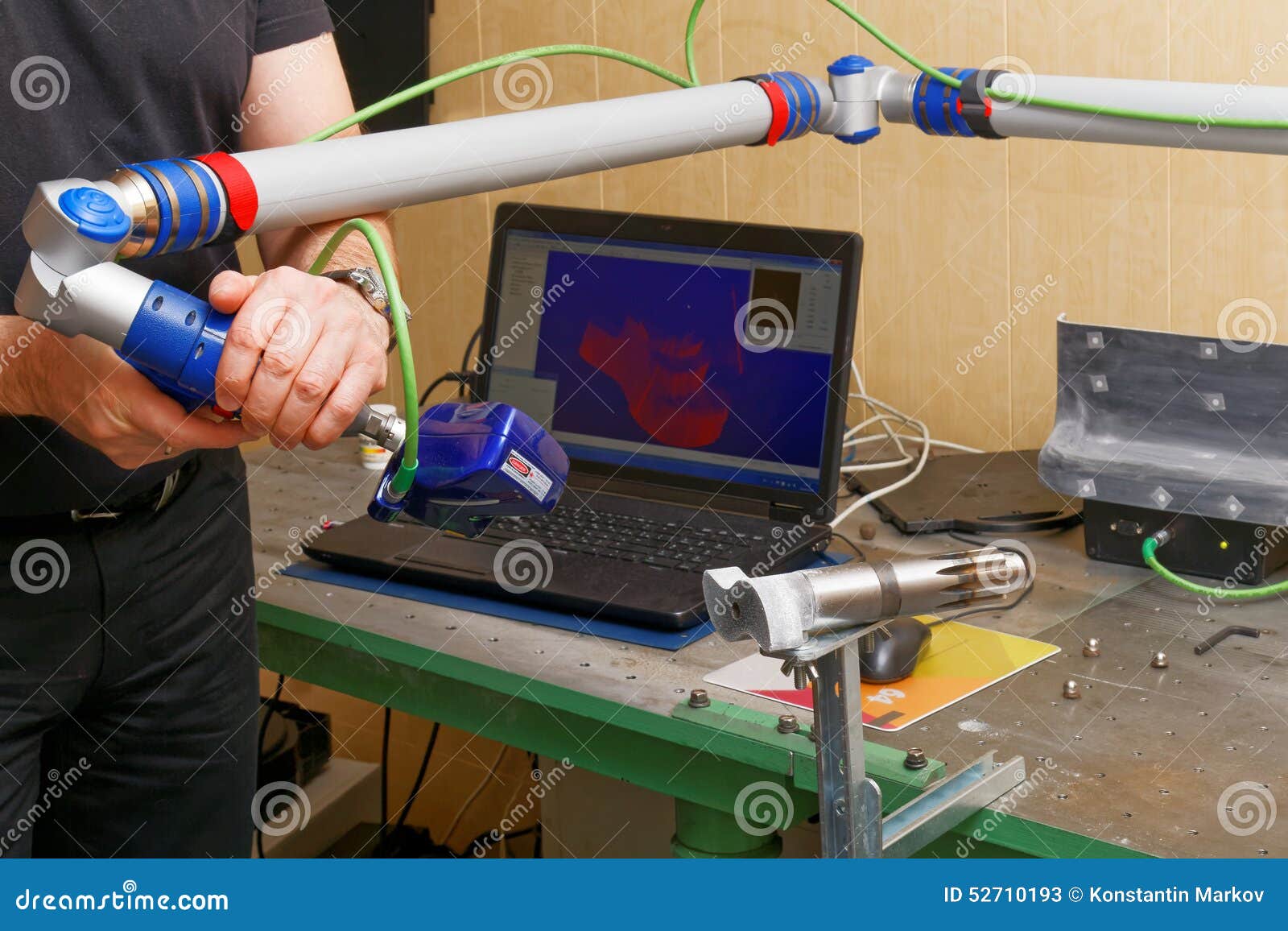 CNC Digitizing. Three Dimensional Scanner Stock Image - Image of ...