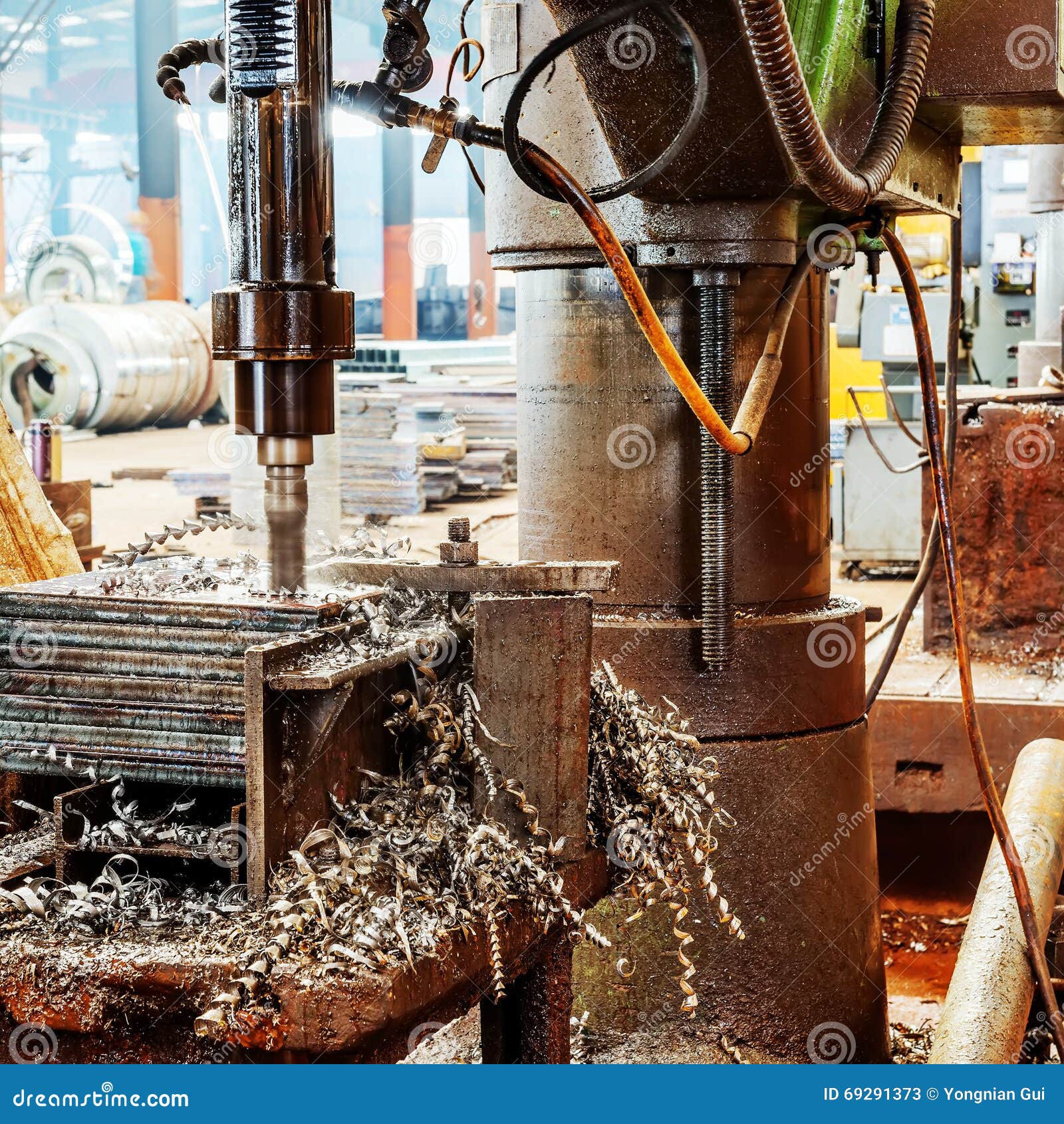 CNC drilling machine stock image. Image of metalwork - 69291373