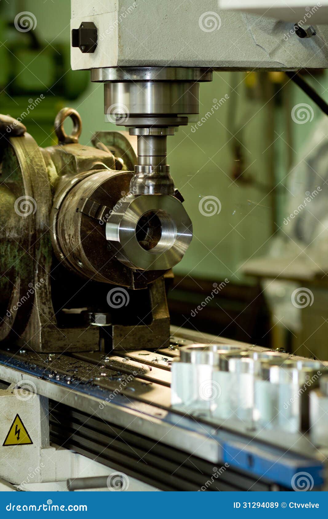 CNC Drilling and Milling Machine Stock Image - Image of cutter, clip ...