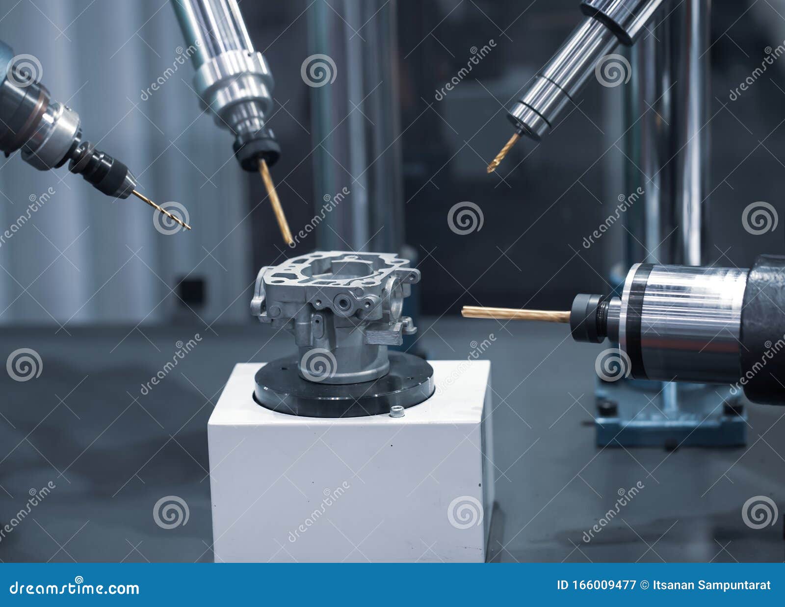 CNC drilling workpiece stock image. Image of drilling - 166009477