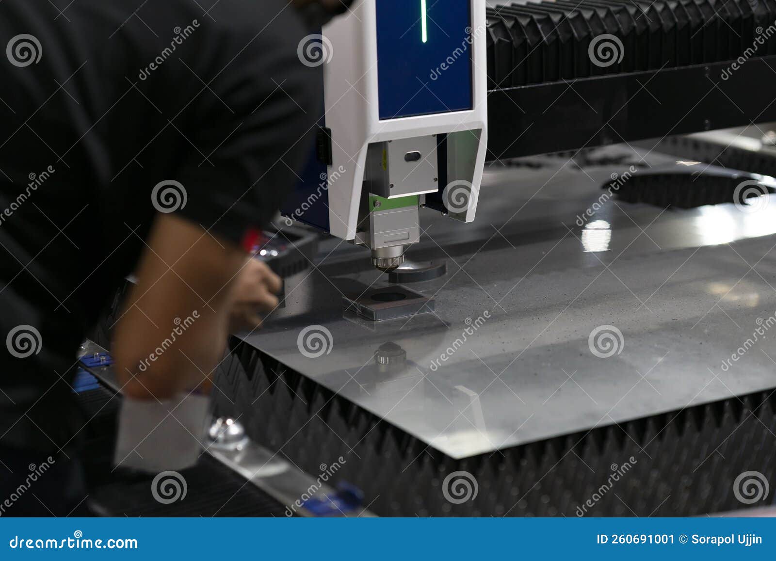 CNC Gas Cutting Metal Sheet Stock Image - Image of laser, industry ...