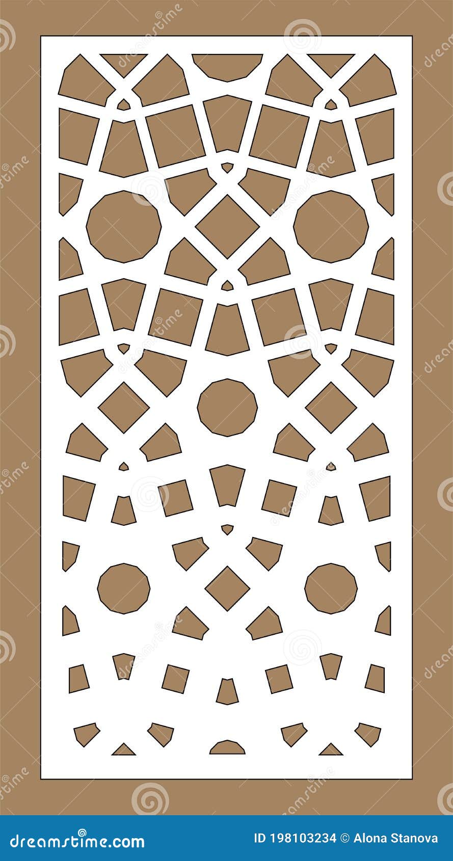 Cnc Geometric Template. Ratio 1 To 2. Laser Pattern. Room Partition ...