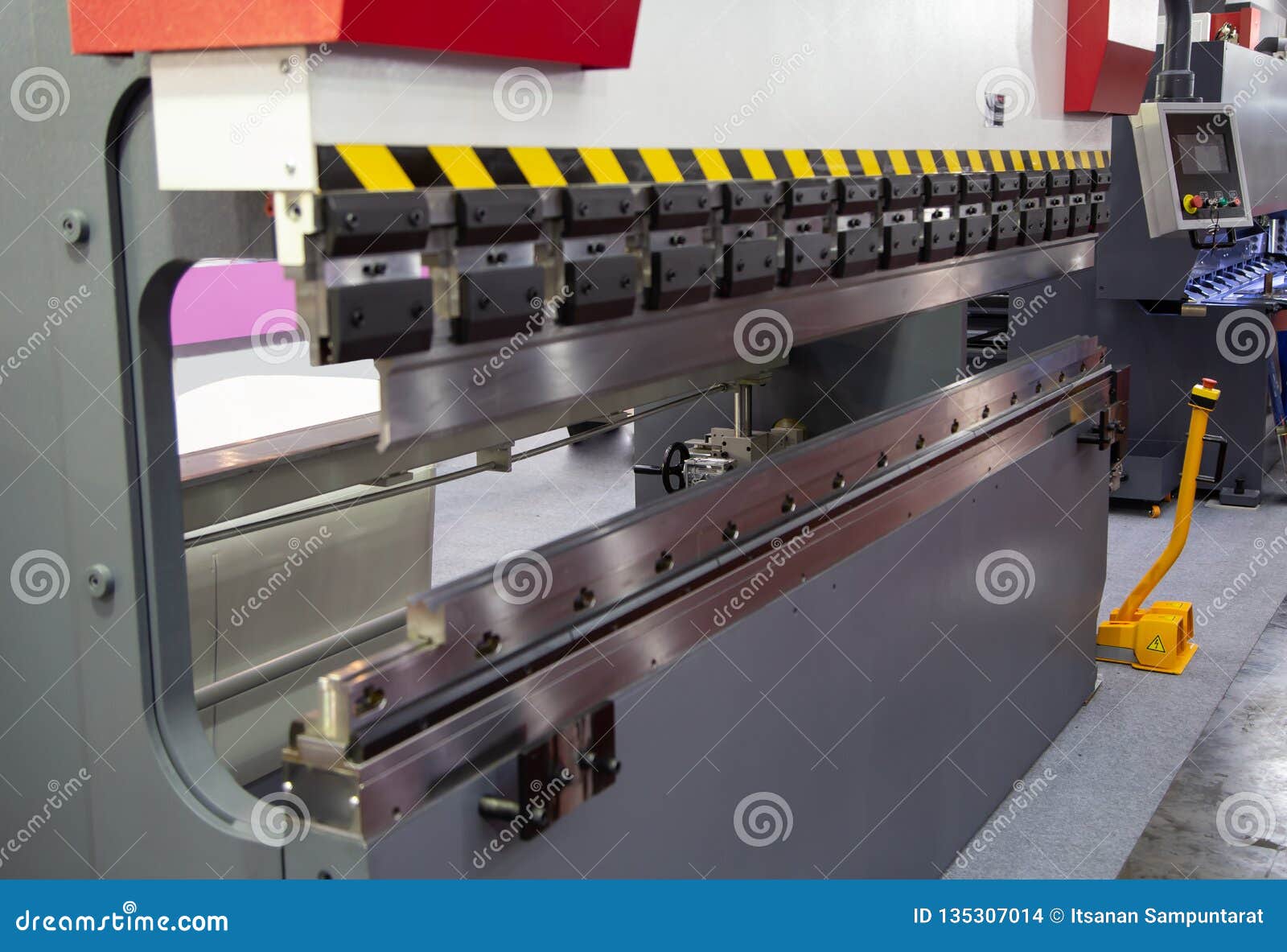 CNC Hydraulic Press Brake Bending Machine Stock Photo - Image of ...