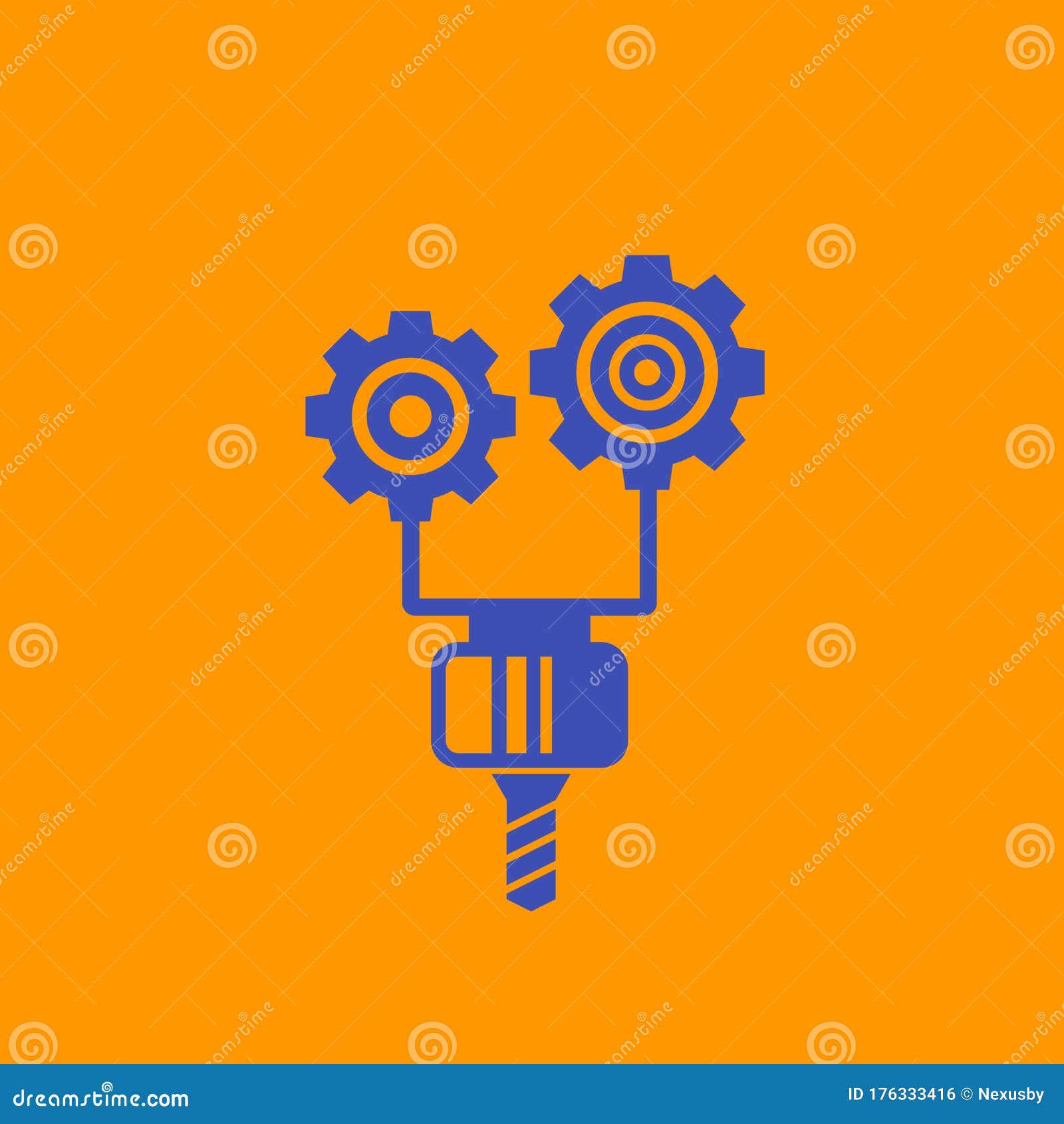 CNC Icon, Milling Machine Vector Stock Vector - Illustration of ...