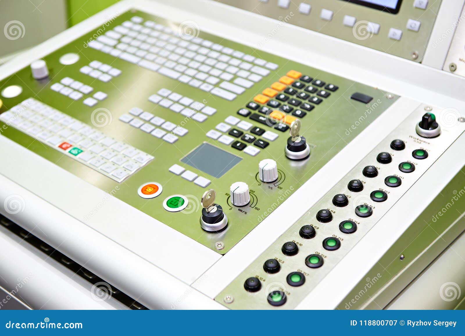 CNC Industrial Control Panel Stock Image - Image of power, modern ...