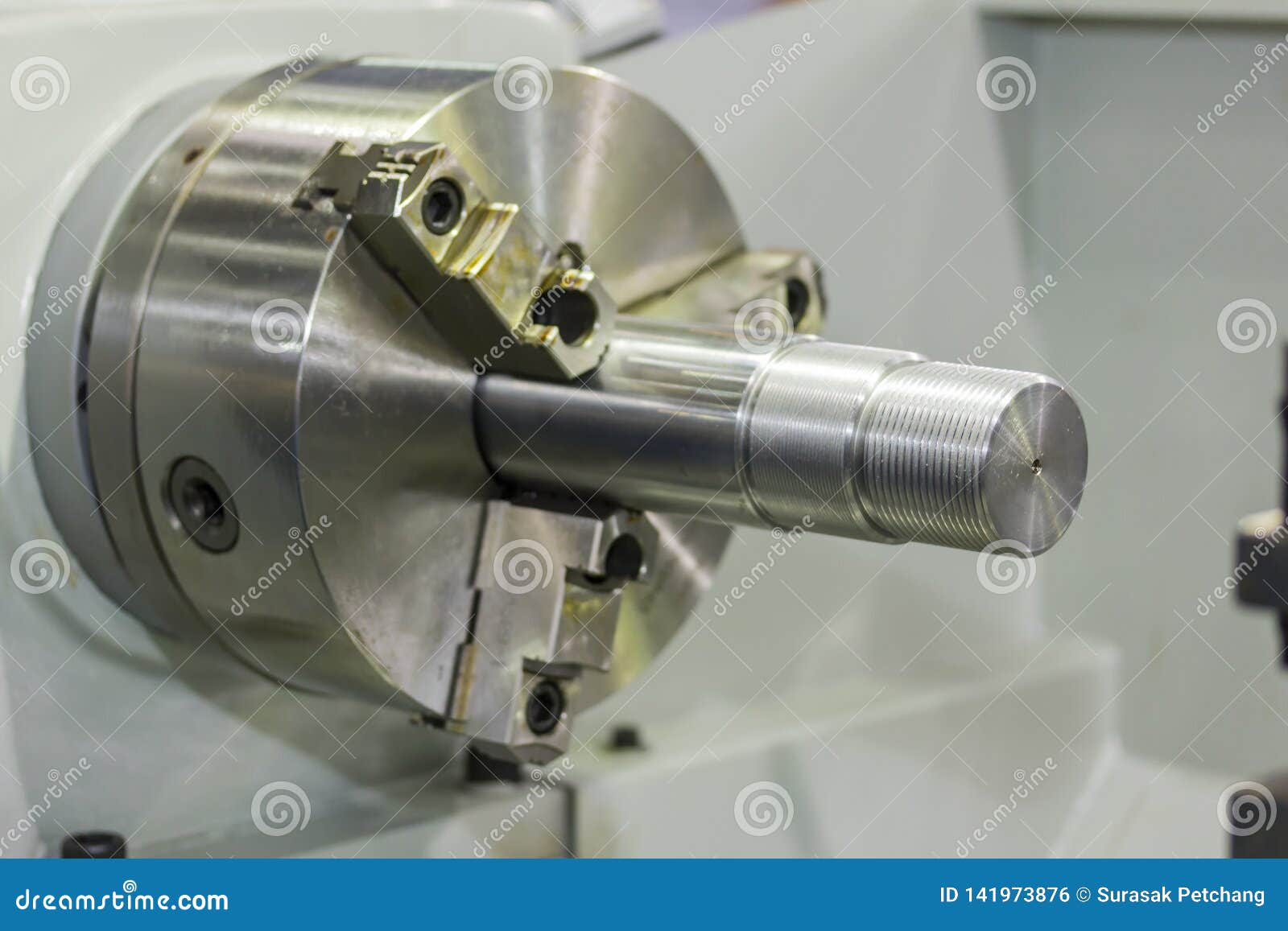 Cnc Industrial Lathe Turning Spindle Chuck and Product Part on Machine ... Cnc Industrial Lathe Turning Spindle Chuck and Product Part on Machine ...
