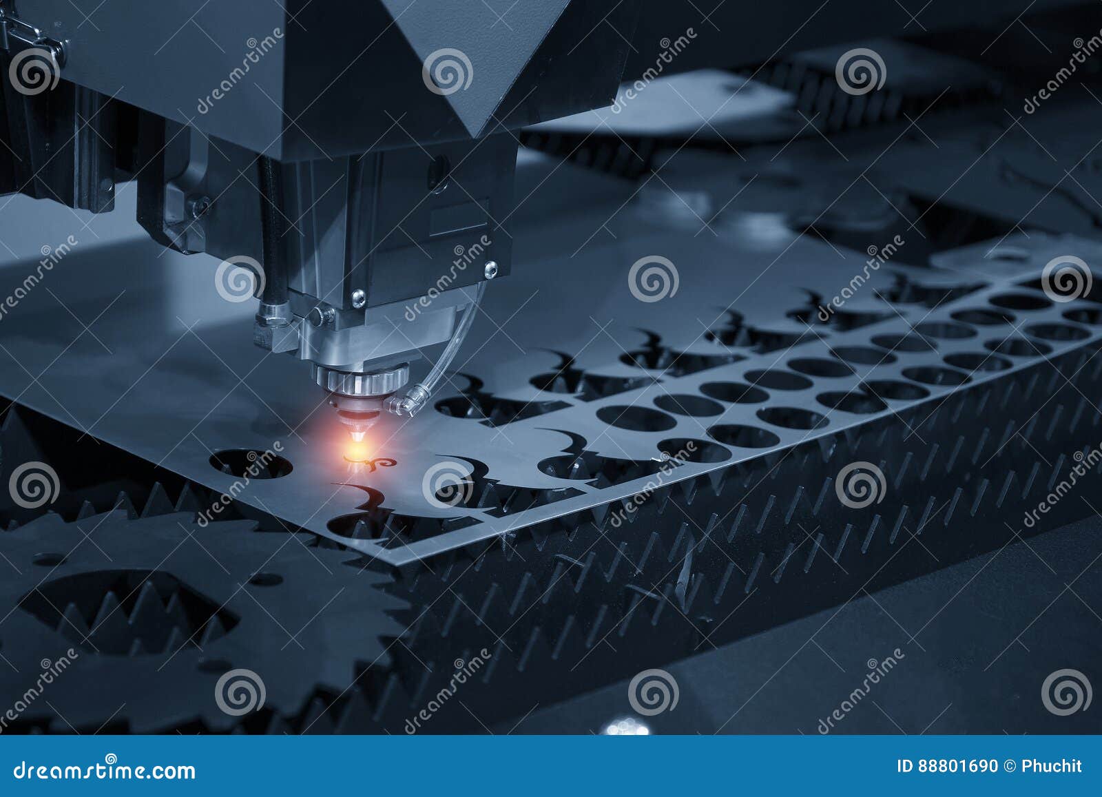 The CNC laser cut machine stock photo. Image of industry - 88801690