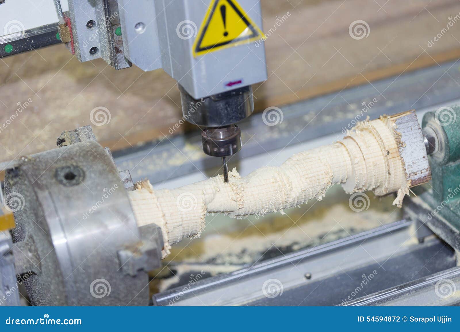 CNC Laser Cutting Machine Cutting Wood Stock Photo - Image of holder ...