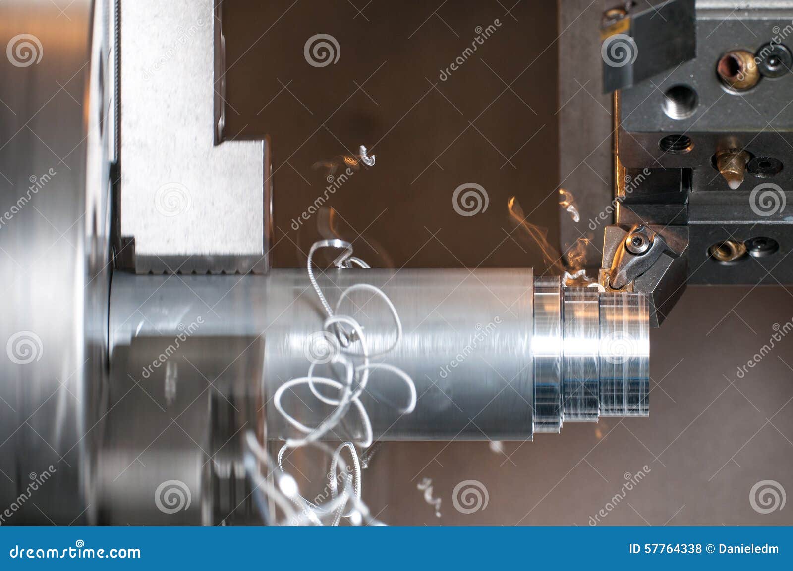 CNC Lathe Machine stock photo. Image of metalworking - 57764338