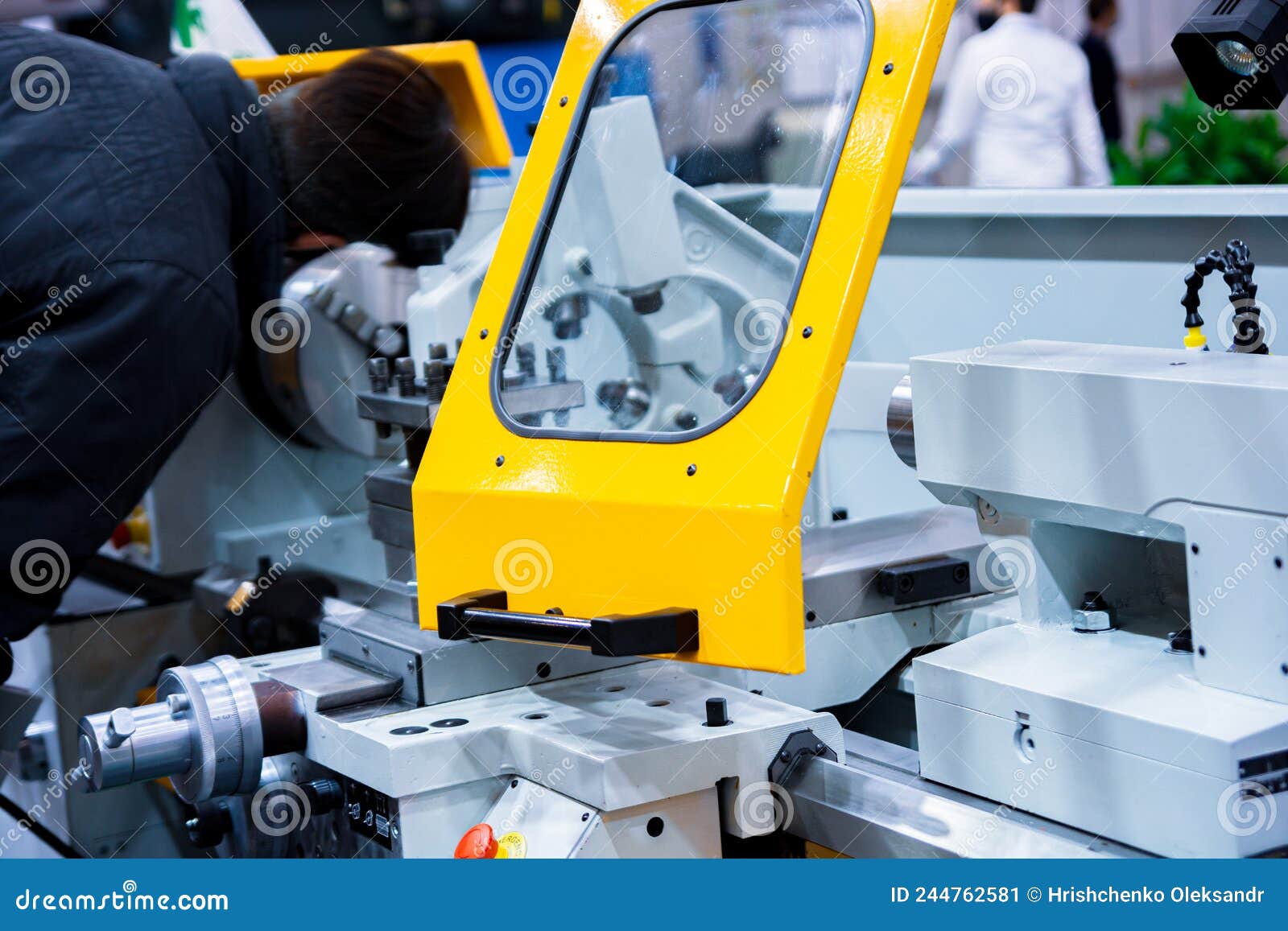 CNC Lathe for Metal Work. Part of the Machine Stock Image - Image of ...