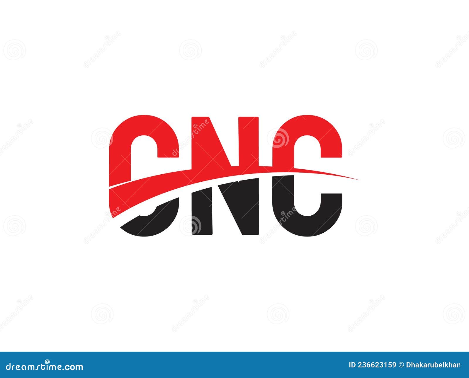 CNC Letter Initial Logo Design Vector Illustration Stock Vector ...