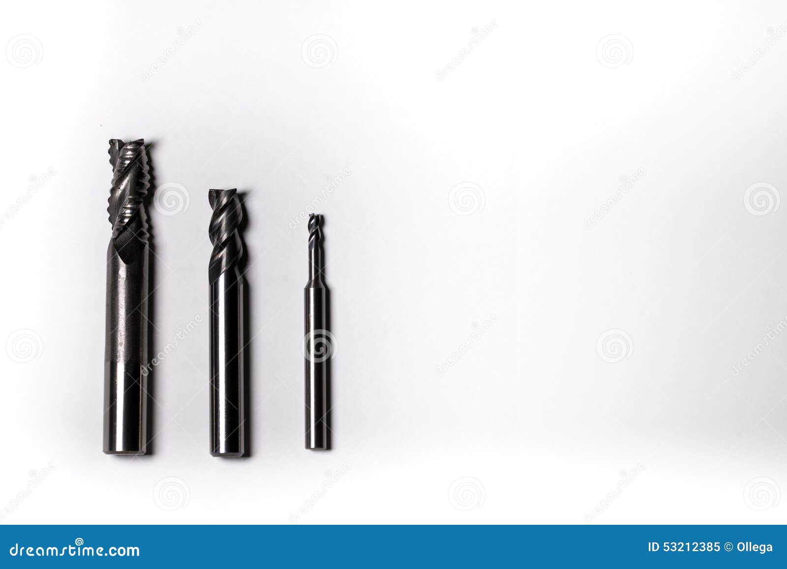 CNC Machine Bore and Milling Drill Tools Isolated on White Stock Image ...