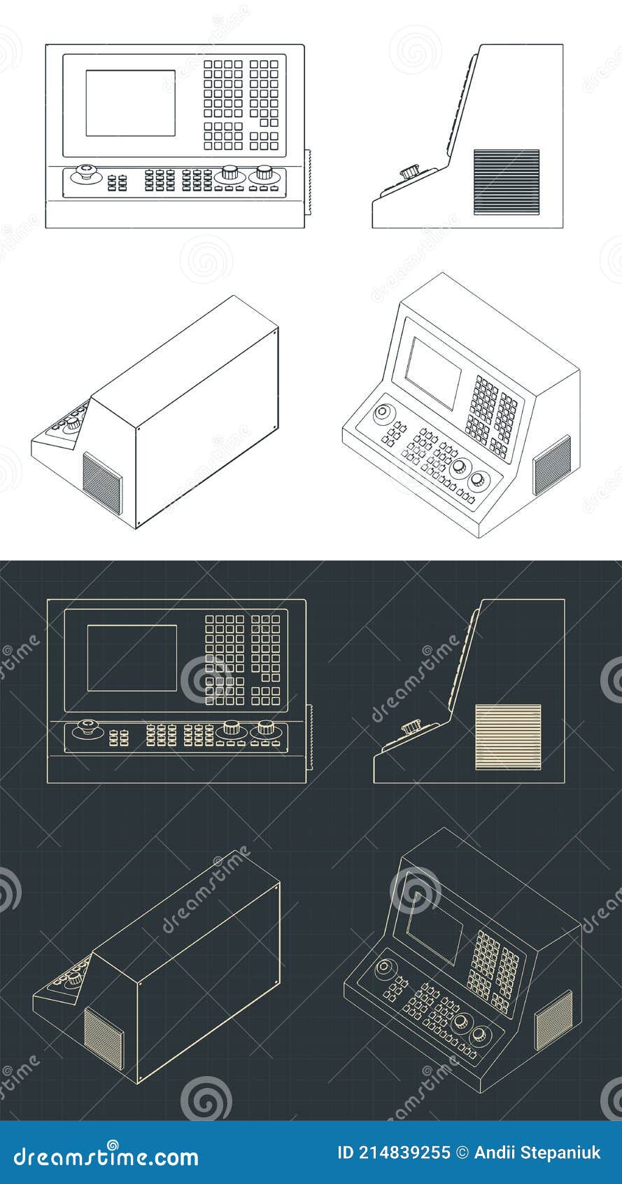 Machine Control Panel CNC With With Numerical Control Covered ...