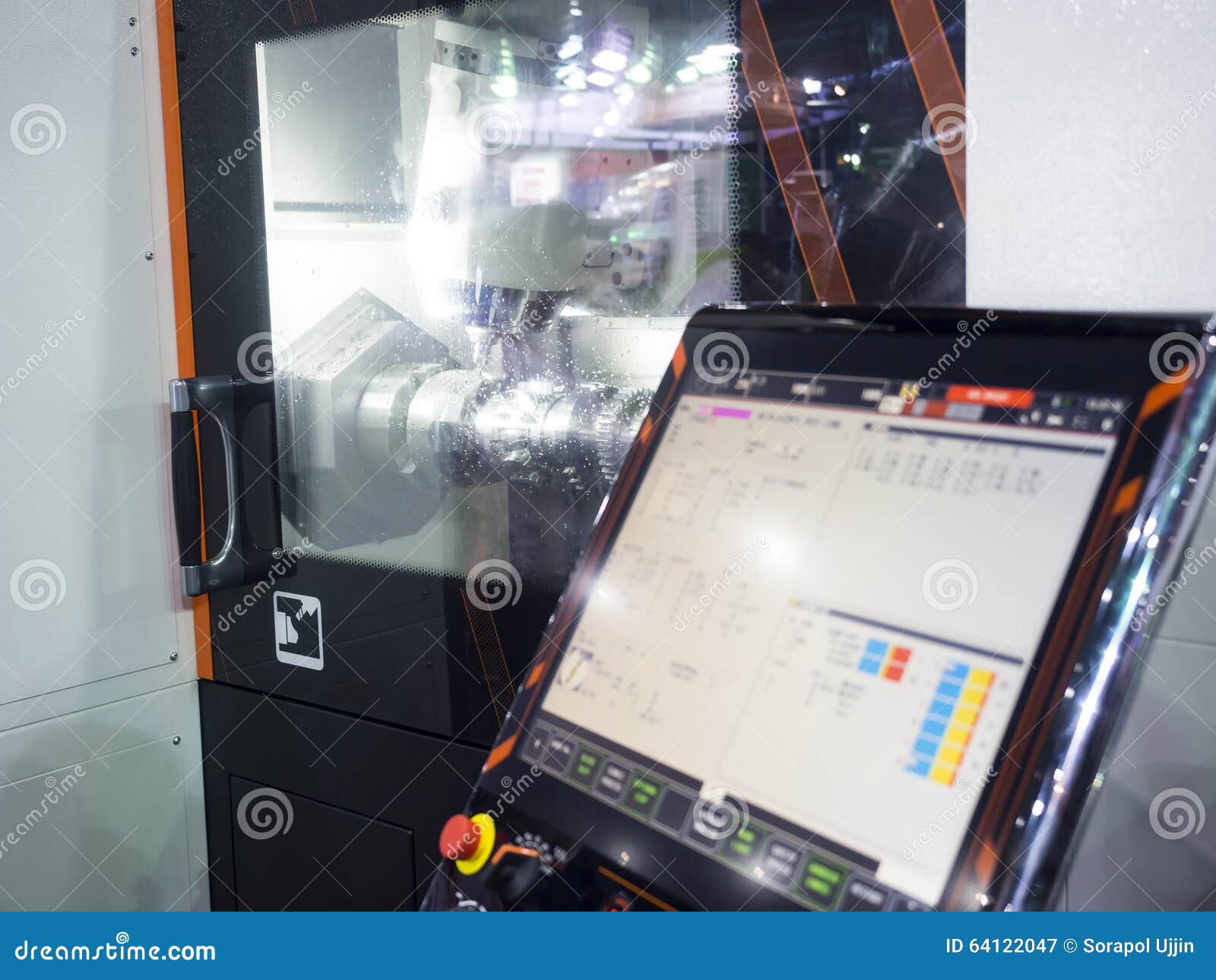 CNC Machine control panel stock image. Image of drill - 64122047