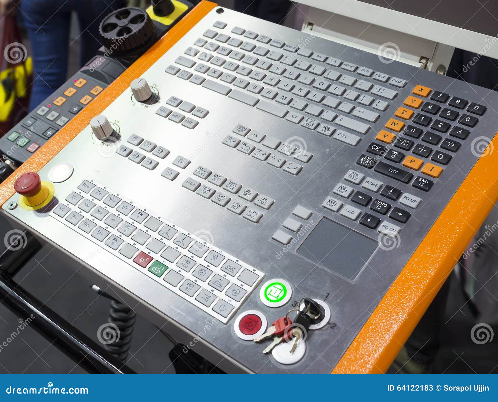 CNC Machine control panel editorial stock photo. Image of industrial ...