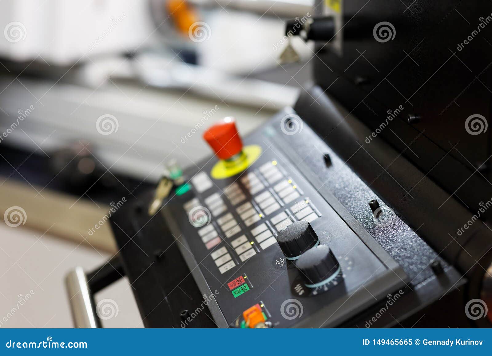 CNC machine control panel stock image. Image of factory - 149465665