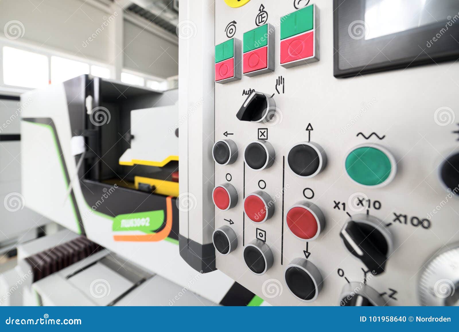 CNC machine control panel. stock photo. Image of machine - 101958640