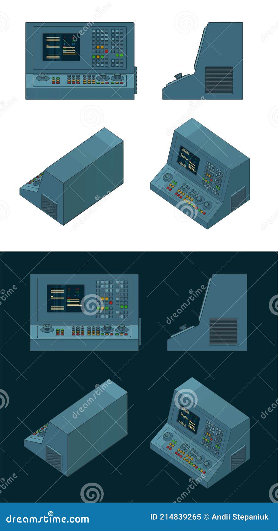 Machine Control Panel CNC With With Numerical Control Covered ...