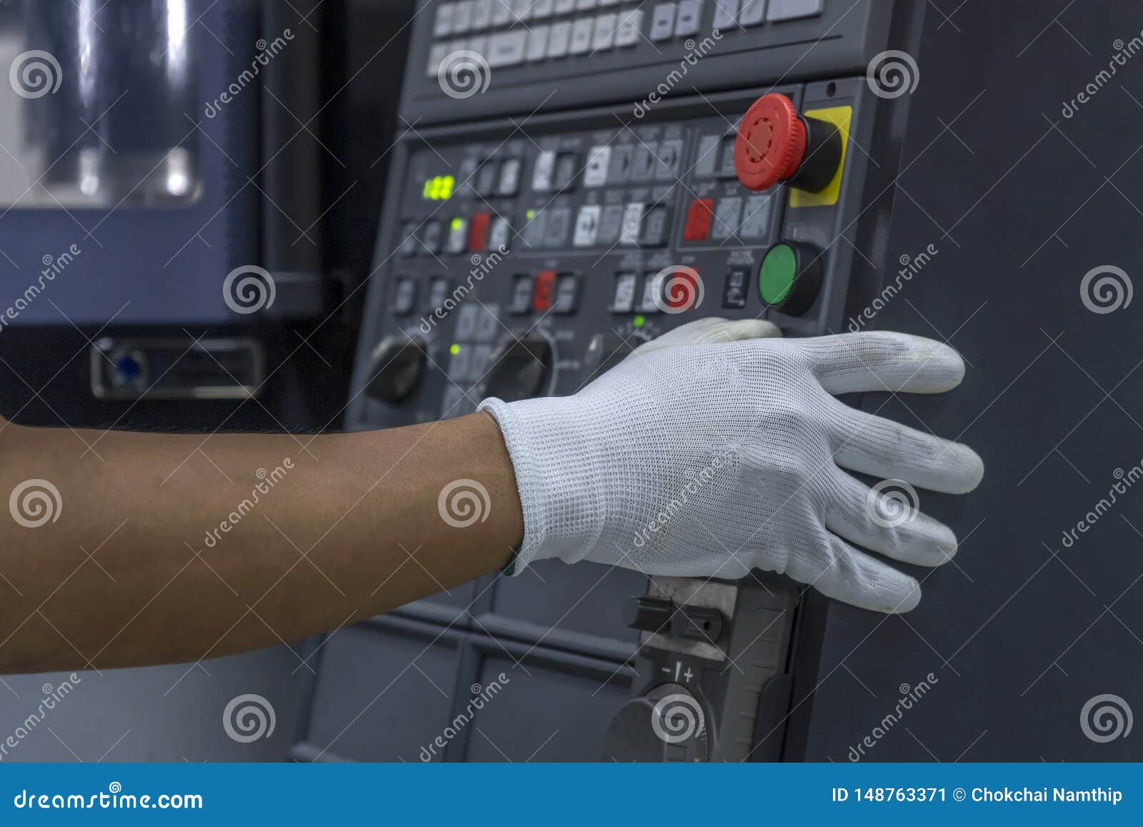 CNC Machine Control Panel and Hand Control Stock Image - Image of drill ...