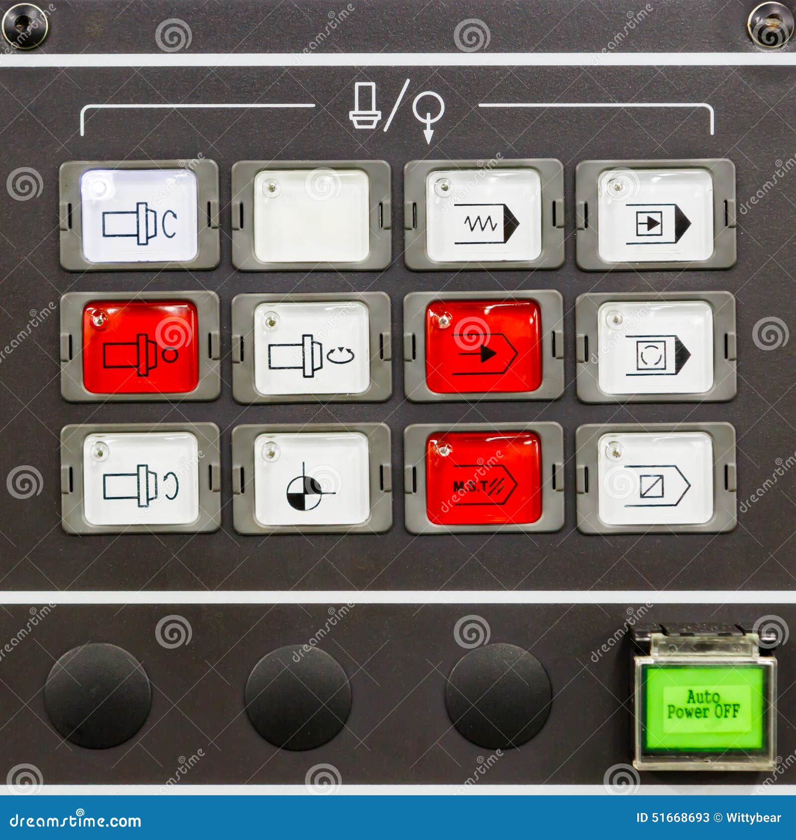 CNC machine control panel stock image. Image of indicator - 51668693