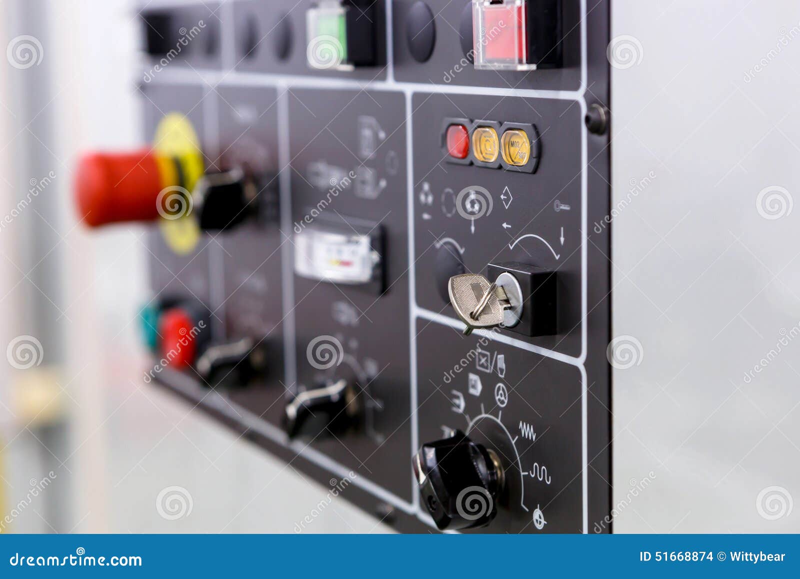 CNC machine control panel stock photo. Image of factory - 51668874