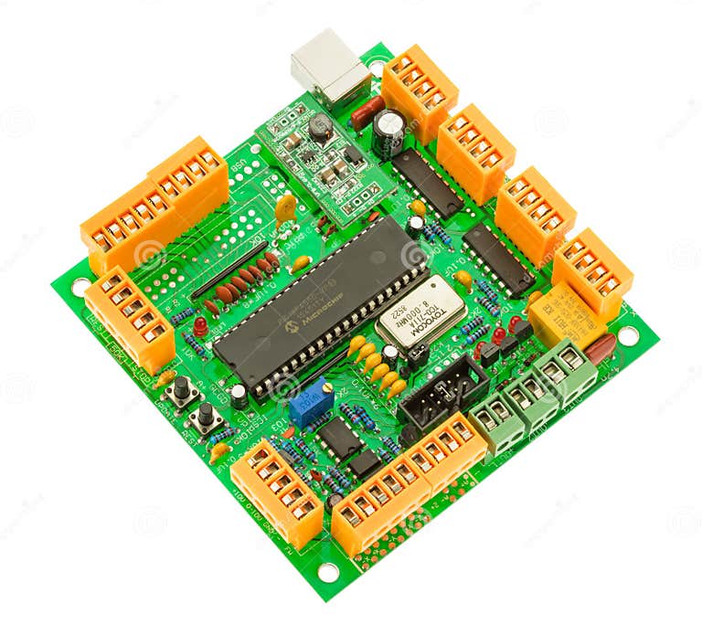 CNC Machine Controller Board Isolated on White Editorial Photo - Image ...