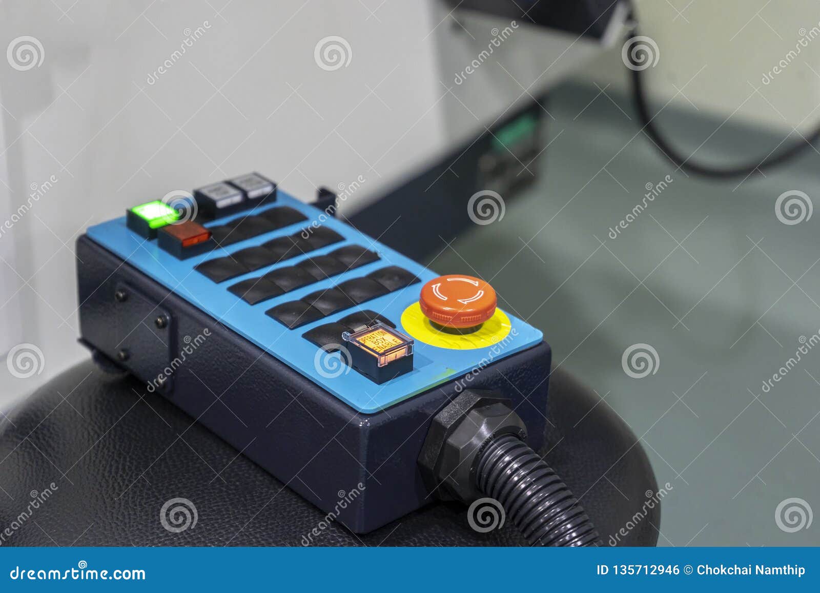 CNC Machine of Controller Panel Handle Remote Stock Photo - Image of ...