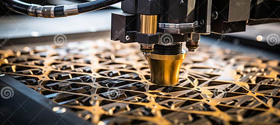 Cnc Machine Crafting Robust Object from Composite Material, Showcasing ...