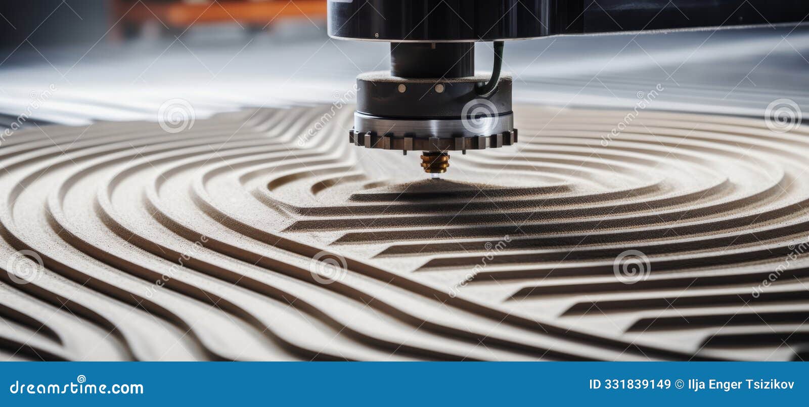 Cnc Machine Crafting Wood with Textured Surface Emphasizing Material S ...