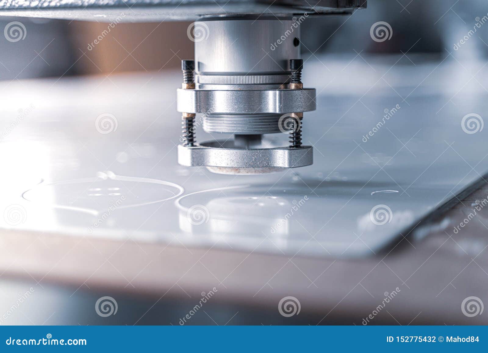 CNC Machine Cutting with a Controlled Knife. Stock Photo - Image of ...