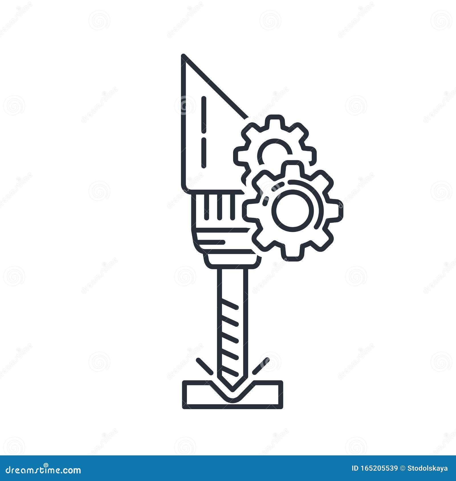 CNC Machine Drill Icon - Precision Milling Drilling Metalworking ...